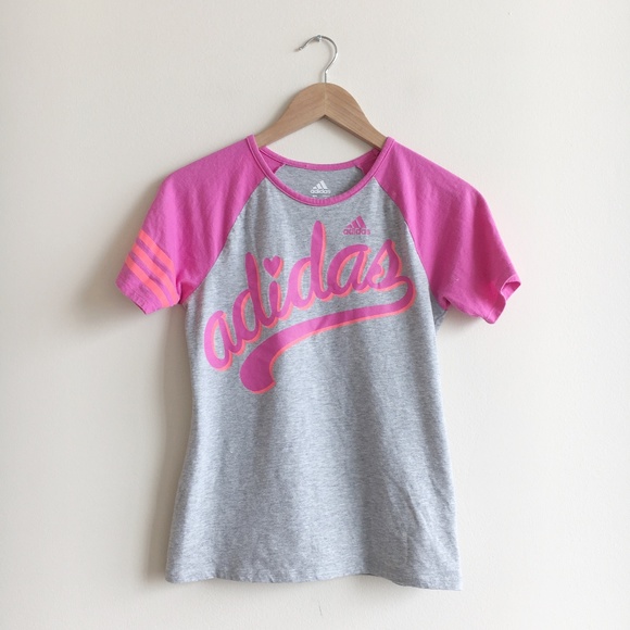 adidas | Shirts & Tops | Adidas Girl Pink Sporty Tee | Poshmark